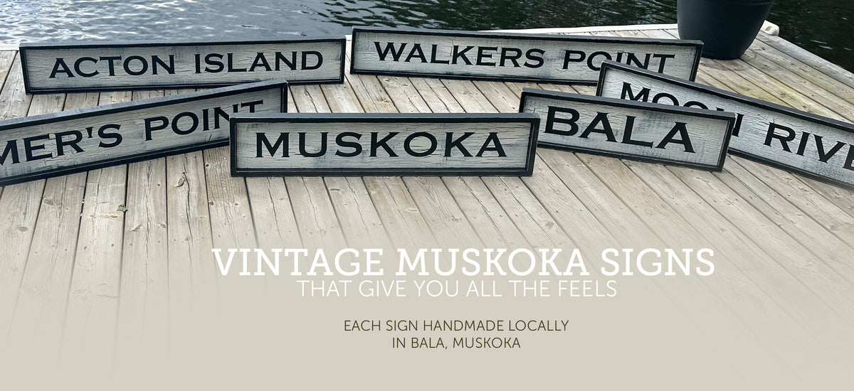 Vintage Wooden Signs – Pure Muskoka