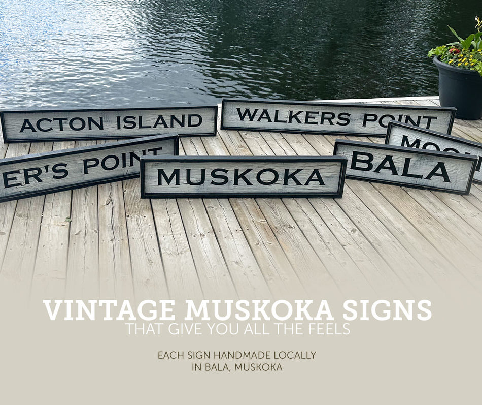 Vintage Wooden Signs – Pure Muskoka