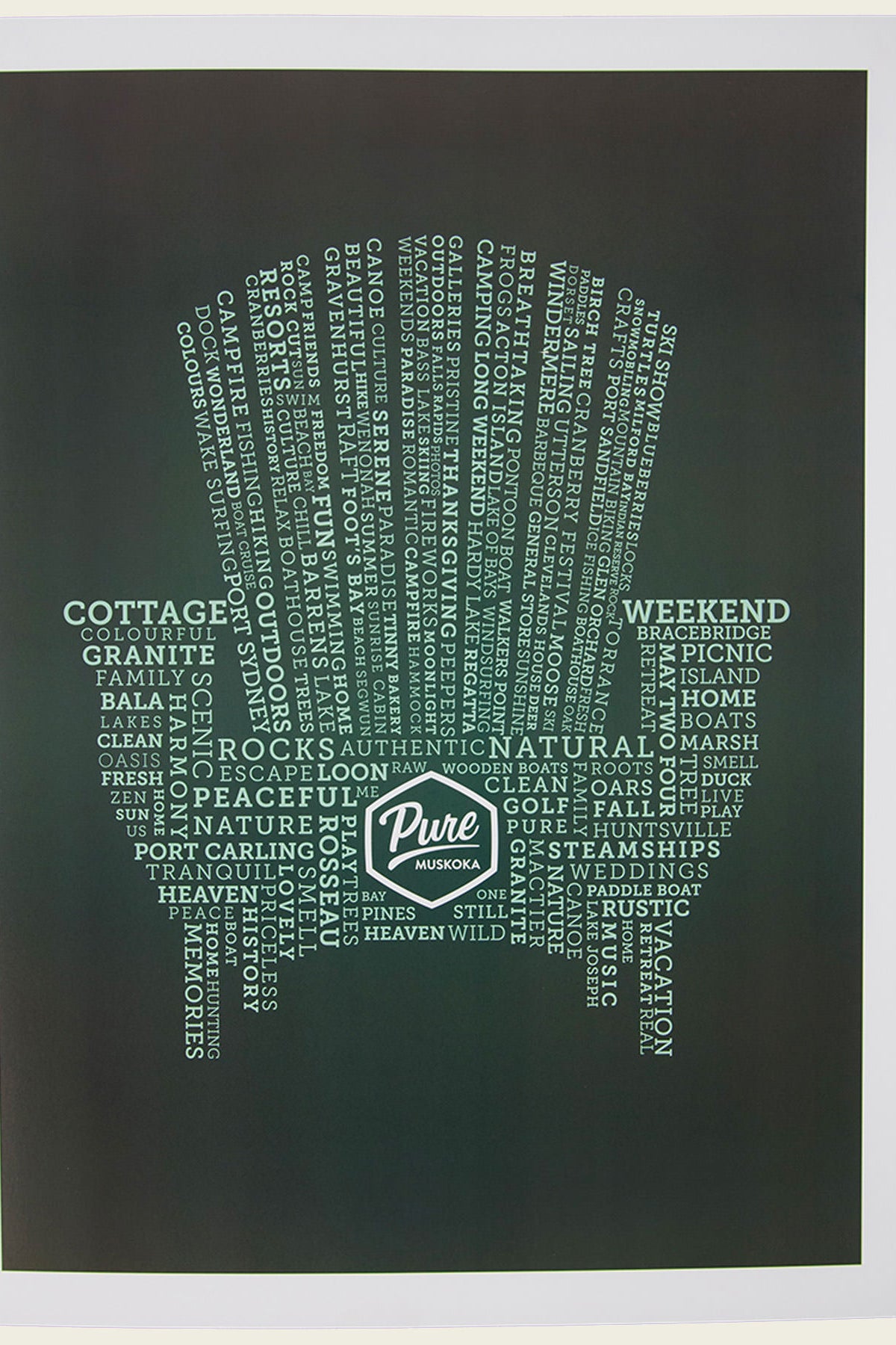 Pure Muskoka Word Art Poster